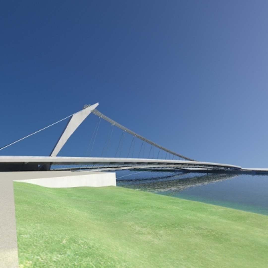 3d Highway Bridge Arch Suspension