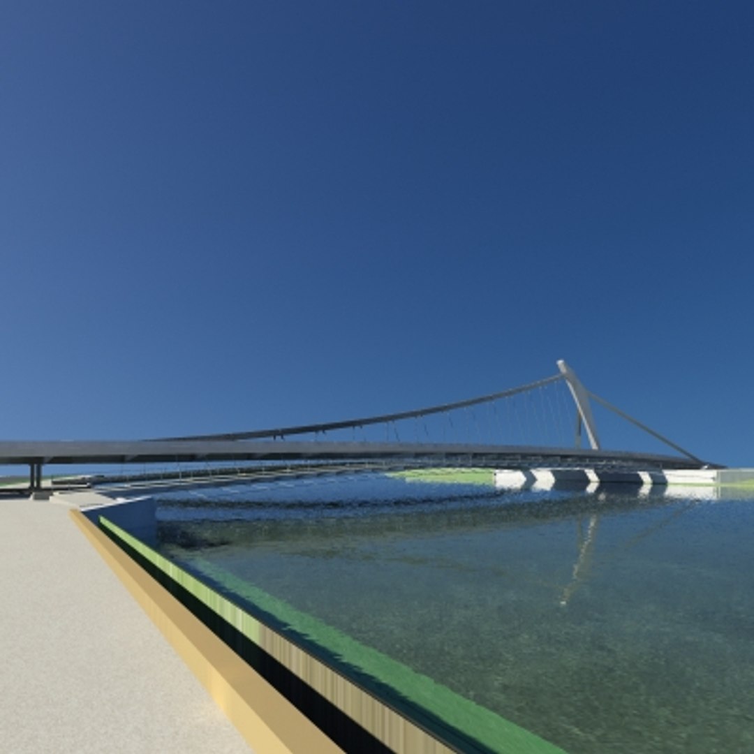 3d Highway Bridge Arch Suspension