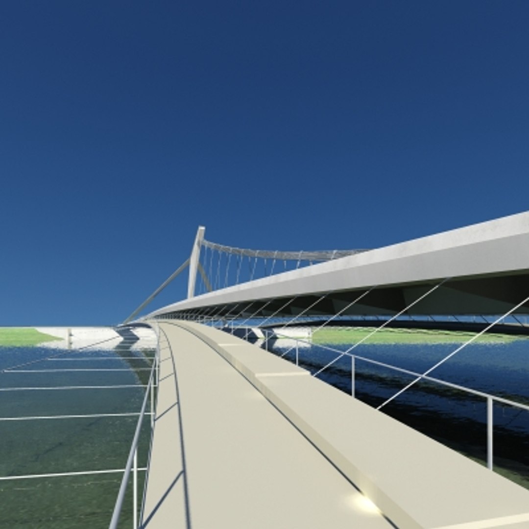 3d Highway Bridge Arch Suspension