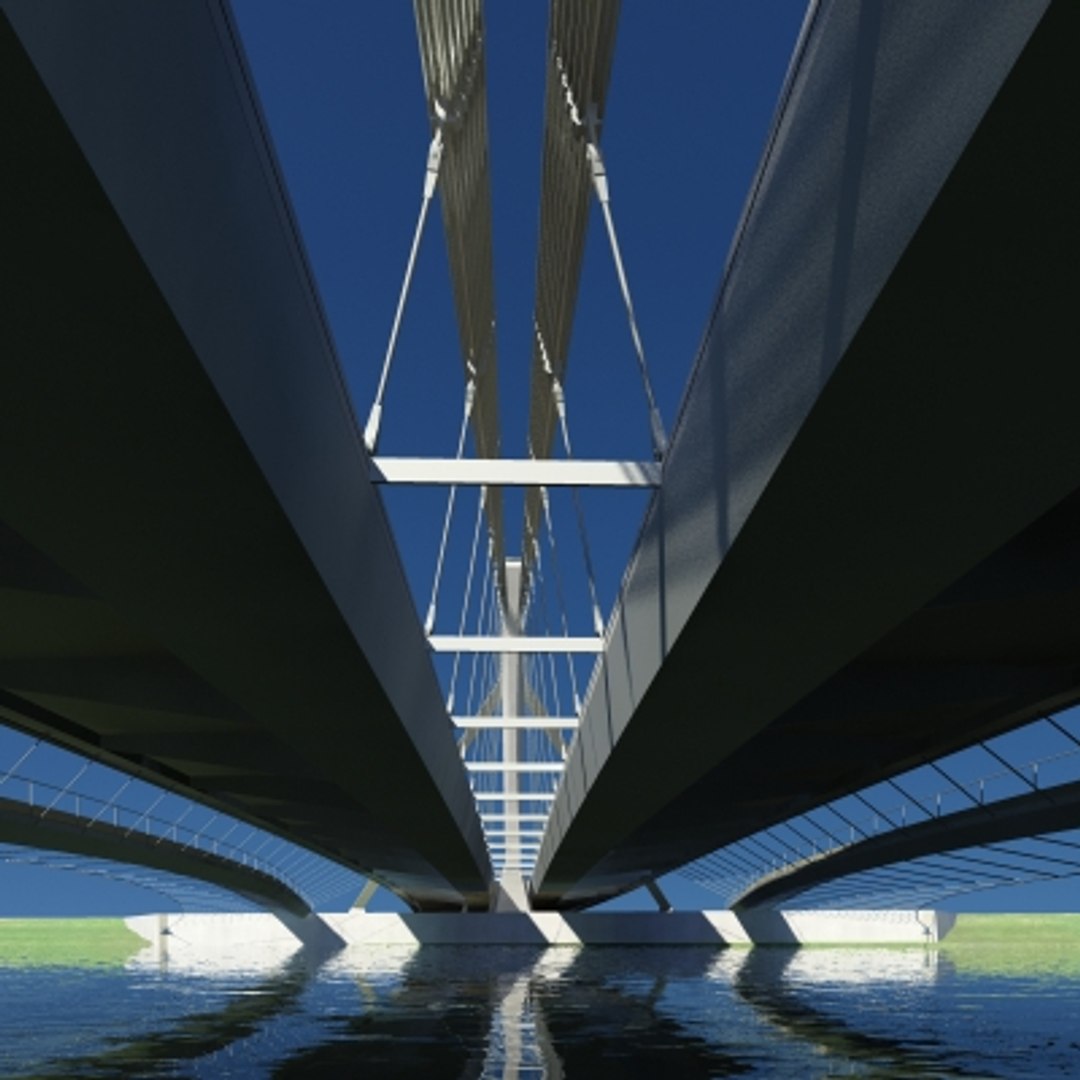 3d Highway Bridge Arch Suspension