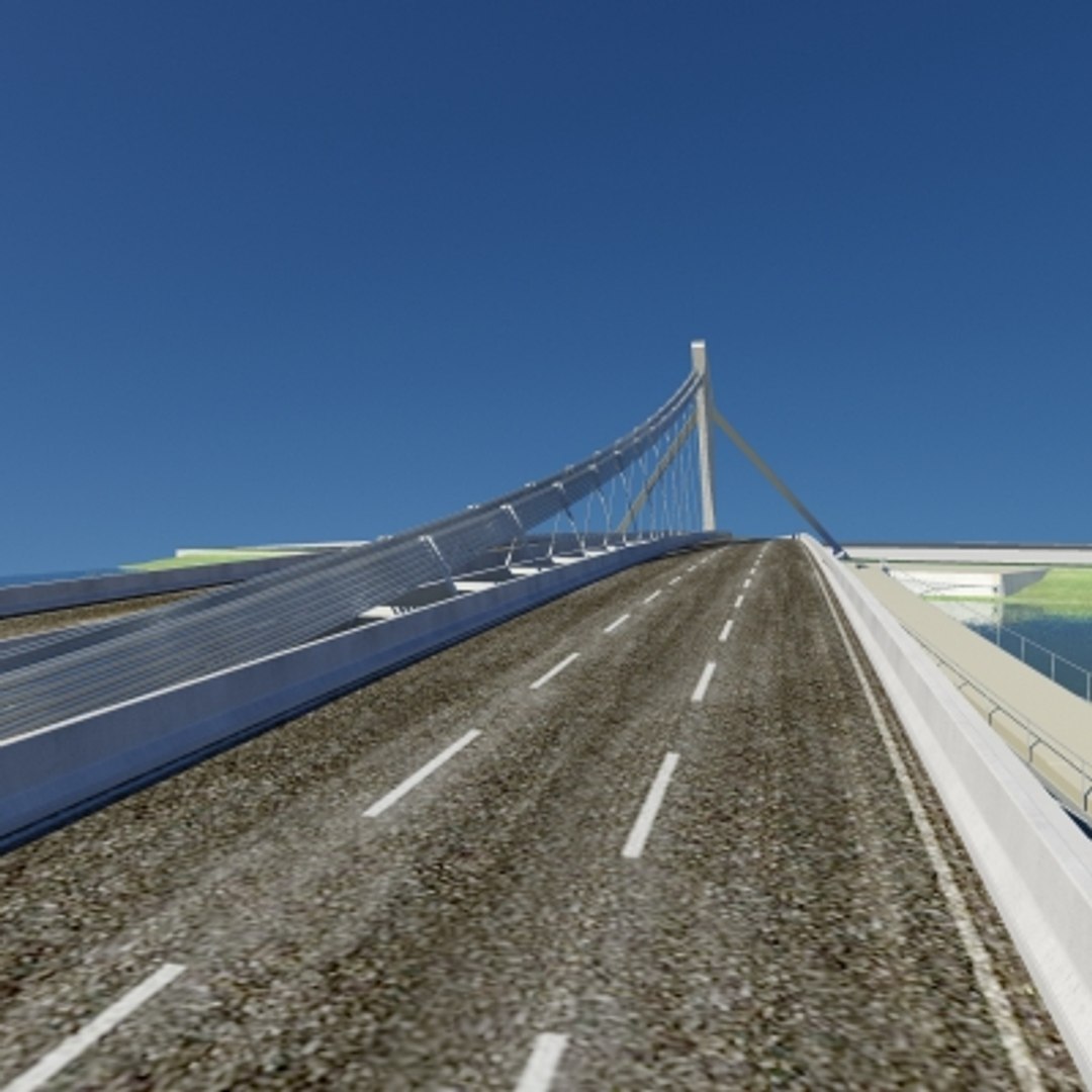 3d Highway Bridge Arch Suspension