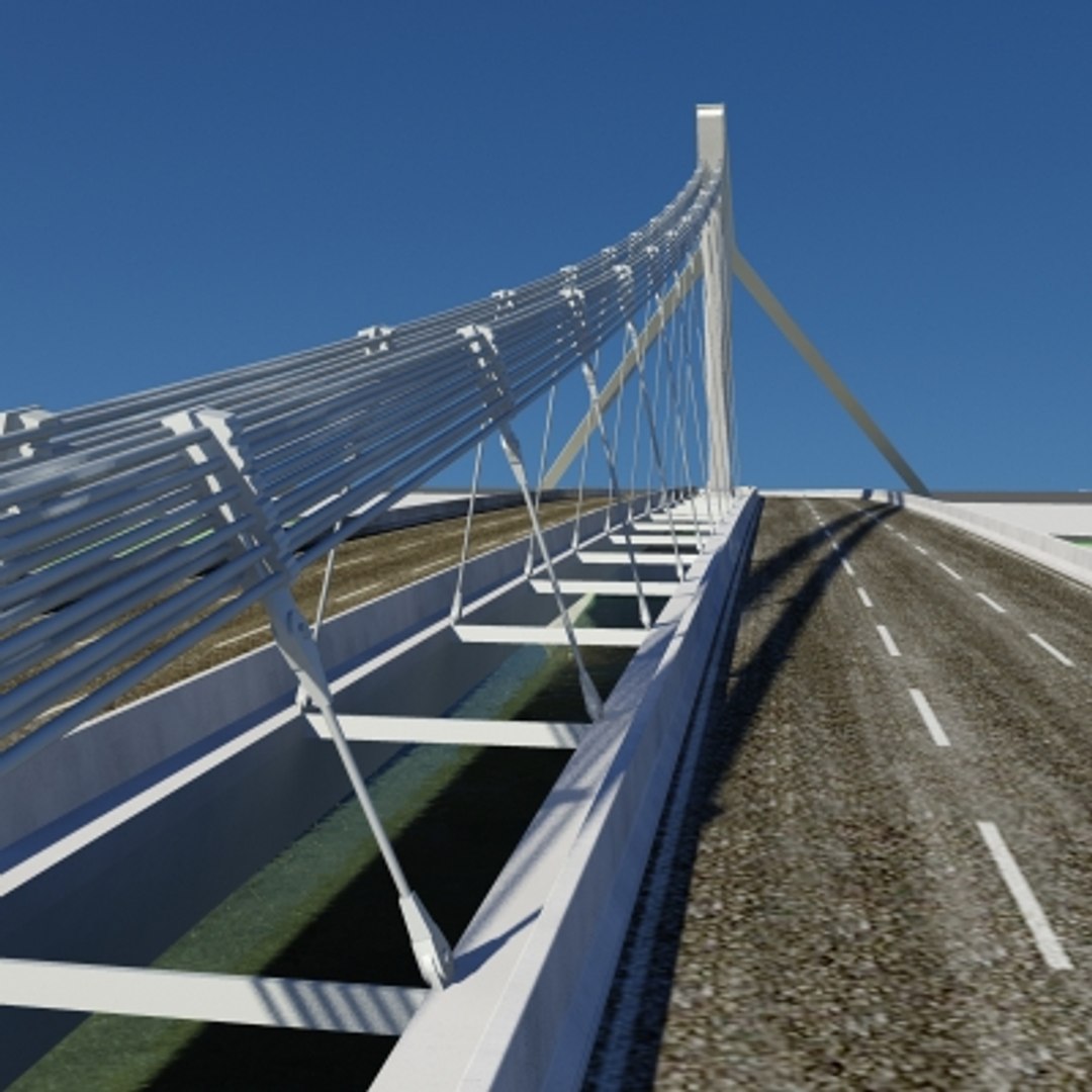 3d Highway Bridge Arch Suspension