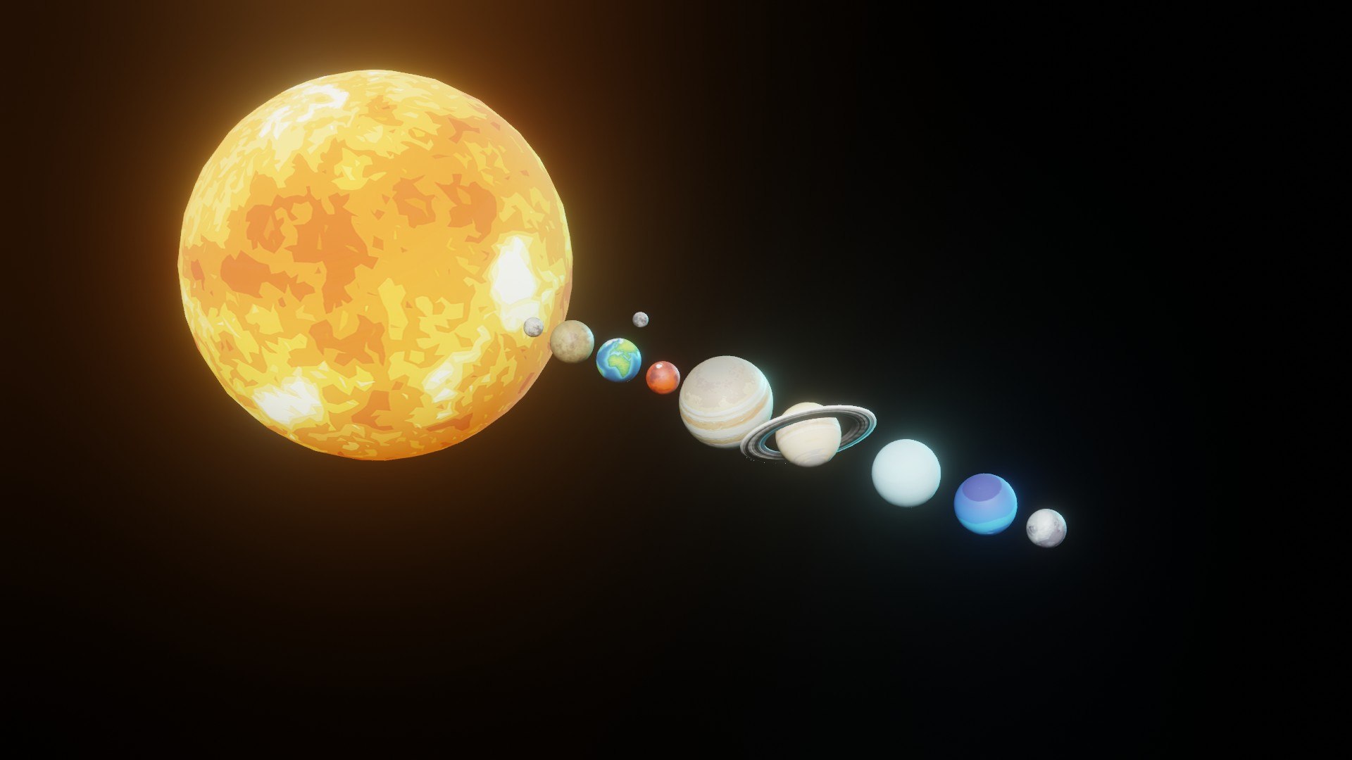 3D Stylized Solar System 3D Model 2k 4k 8k Textures Model - TurboSquid ...