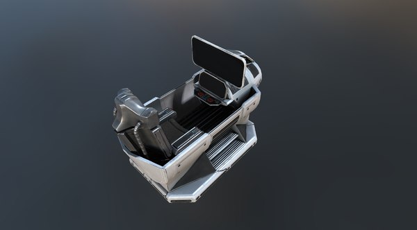 futuristic terrain walker rigged 3d model