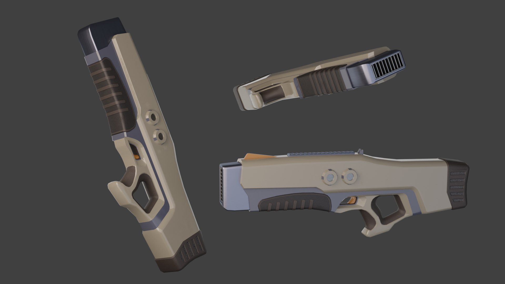 Sci-Fi Heavy Blaster Gun 3D Model - TurboSquid 2113409
