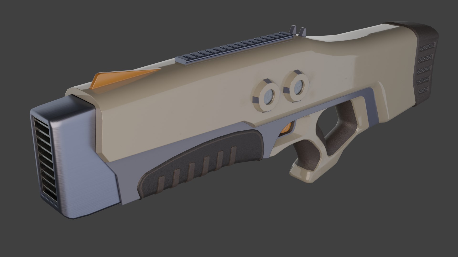 Sci-Fi Heavy Blaster Gun 3D Model - TurboSquid 2113409