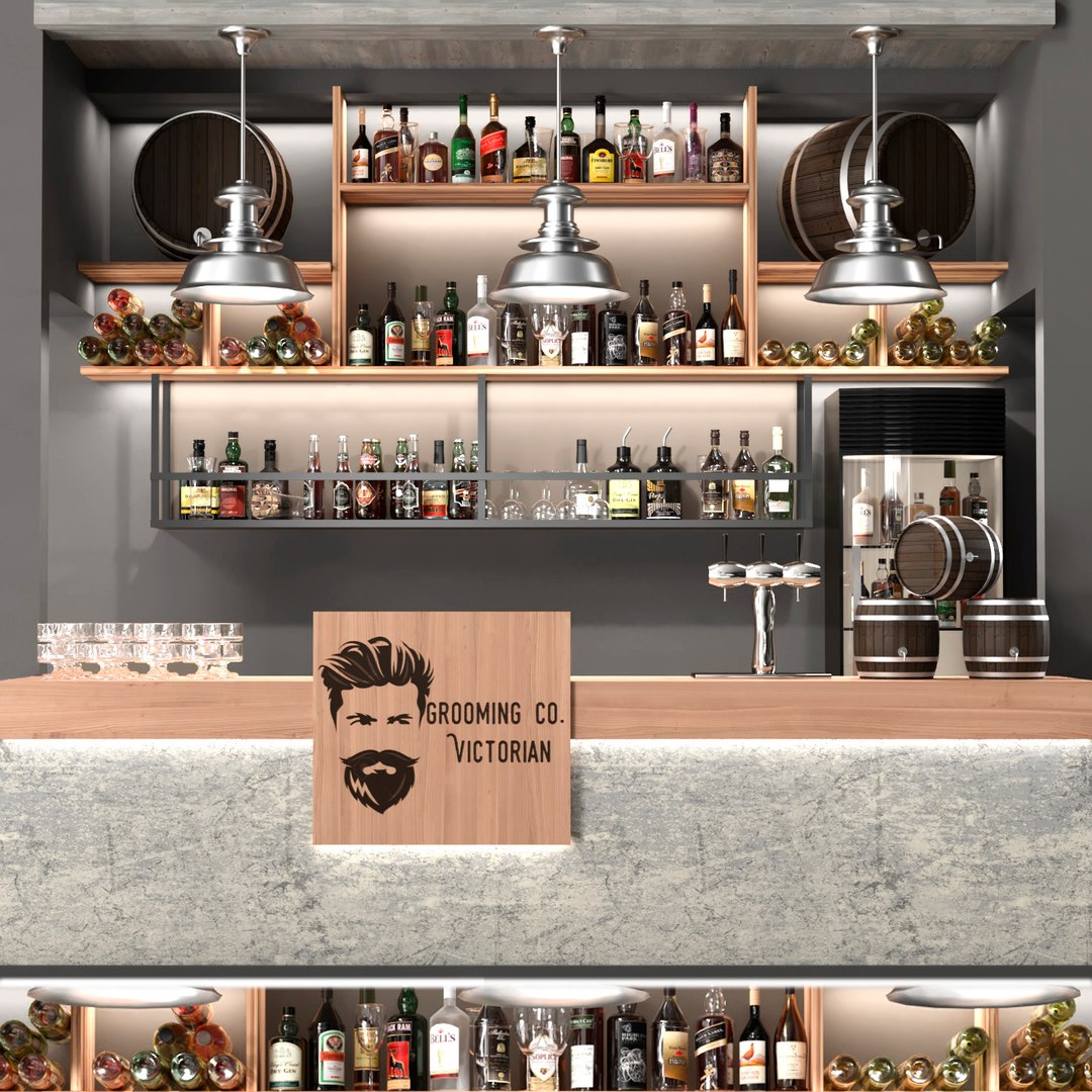 3D Alcohol Bar - TurboSquid 1445783