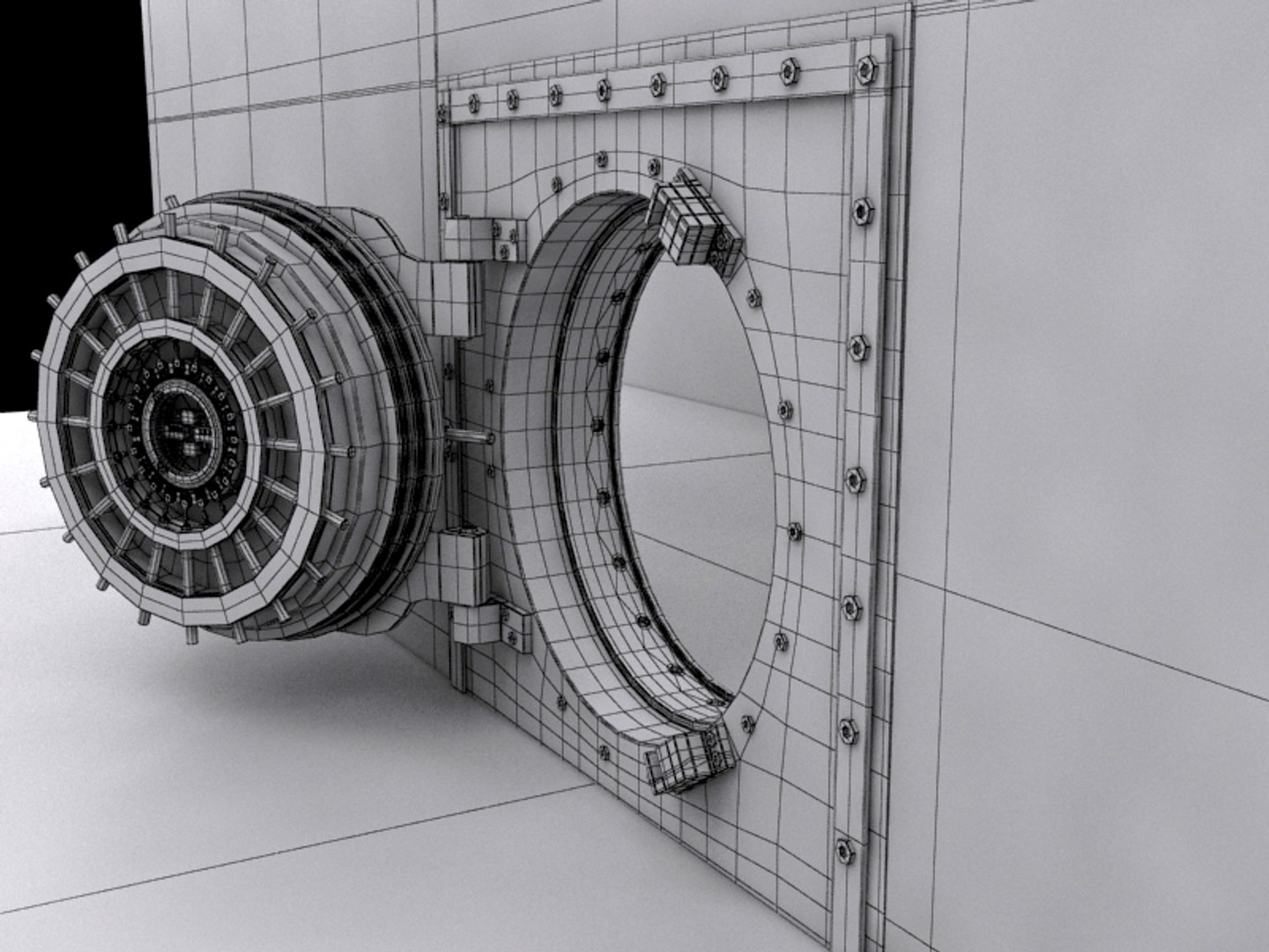 3d Bank Vault Model