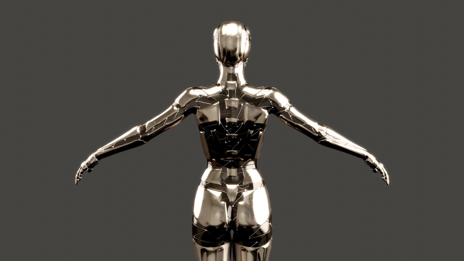3D Rigged SILVER DROID Female - TurboSquid 1720602