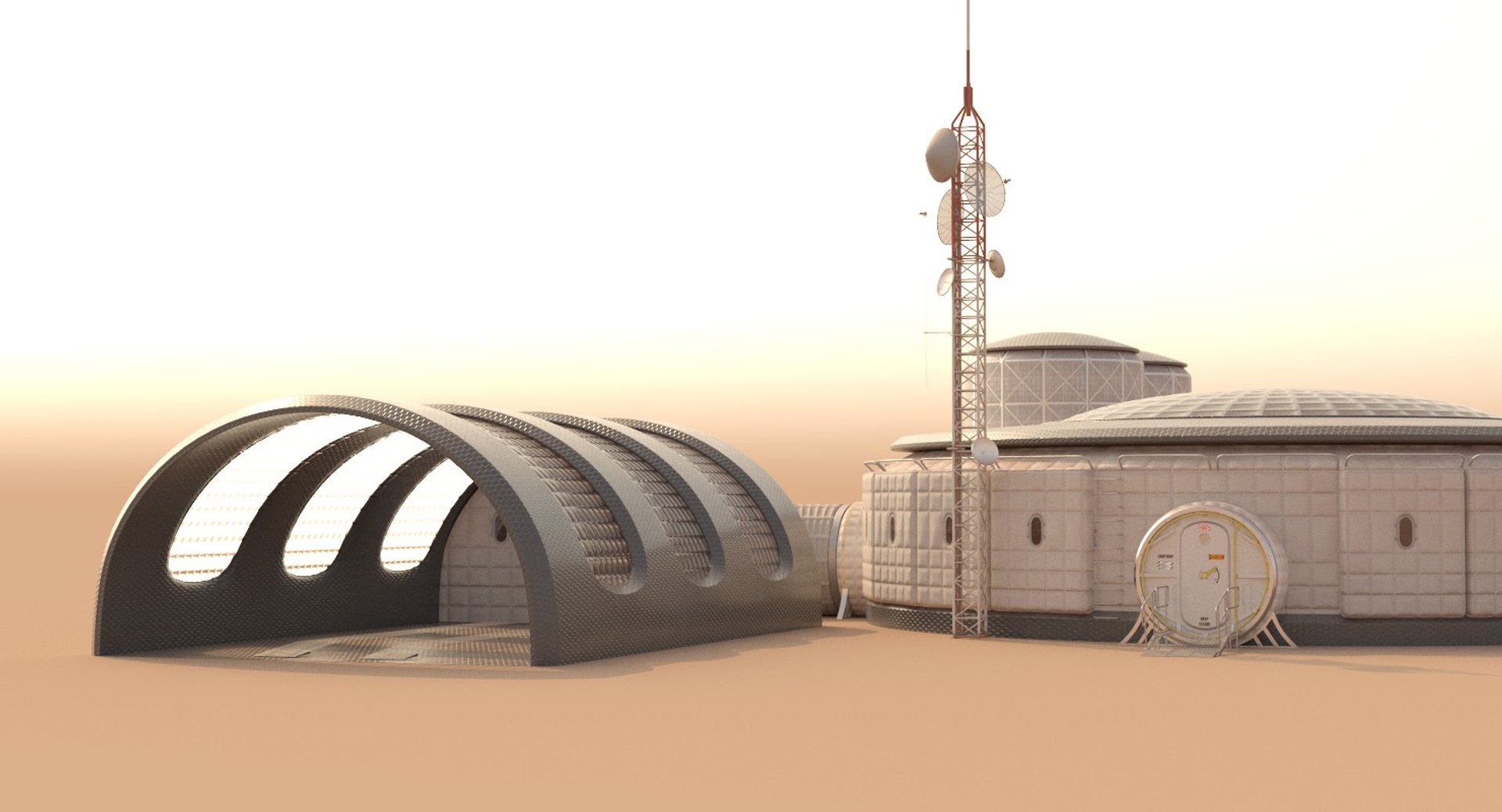 3d model mars base
