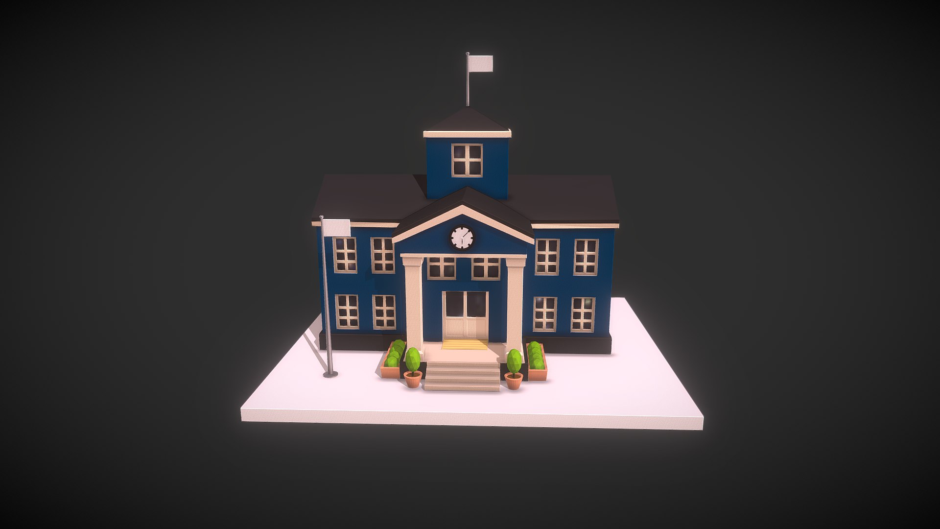 ローポリスクール3Dモデル - TurboSquid 2439047