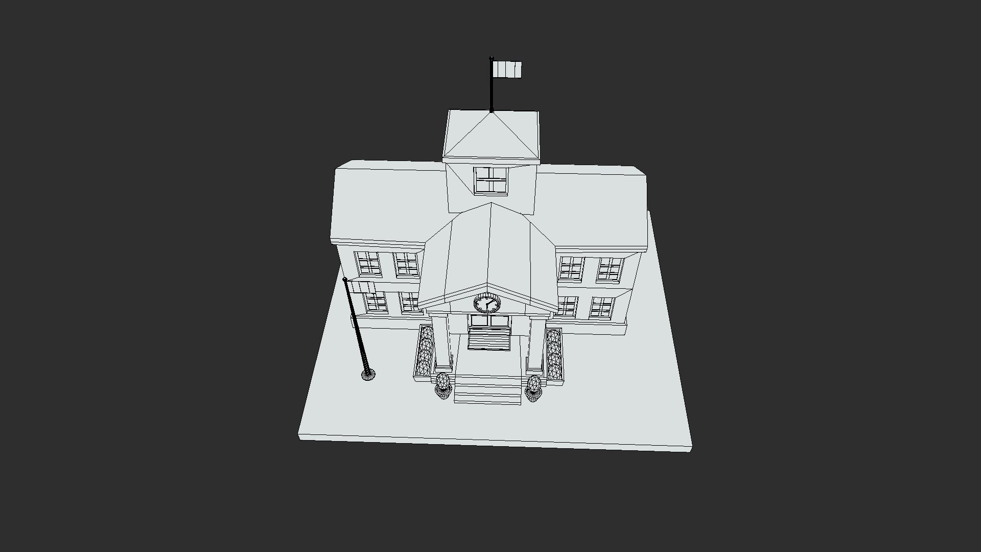 Low Poly School 3D Model - TurboSquid 2439047