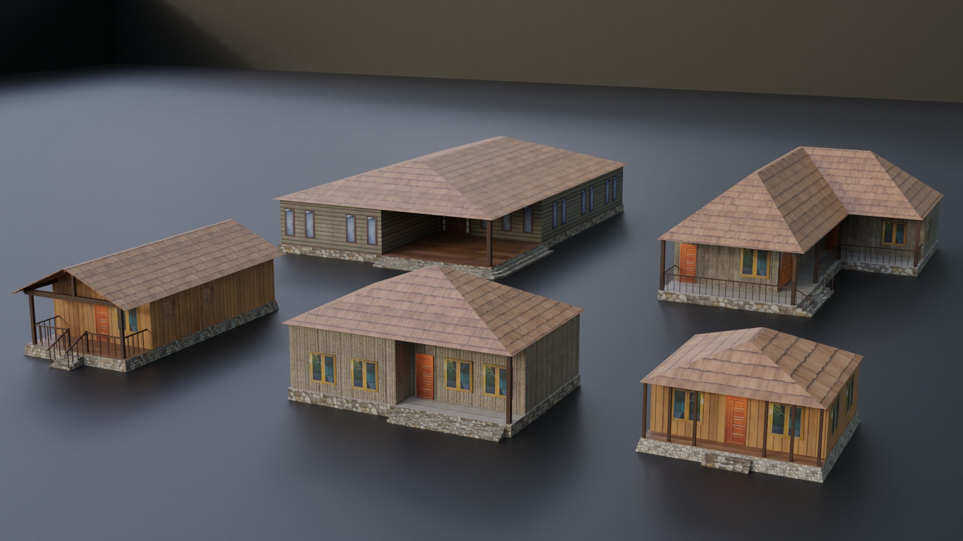 HOUSE PACK LOW POLY ready for unreal engine 3D model - TurboSquid 2171911