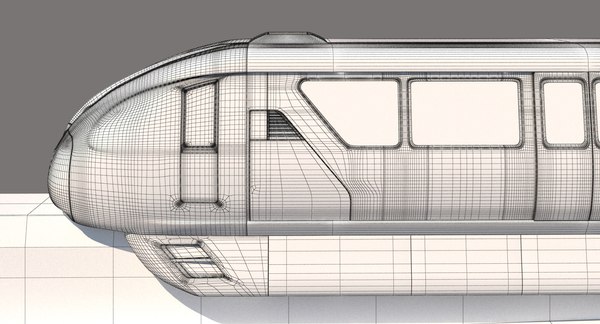 3D monorail realistic model - TurboSquid 1281998