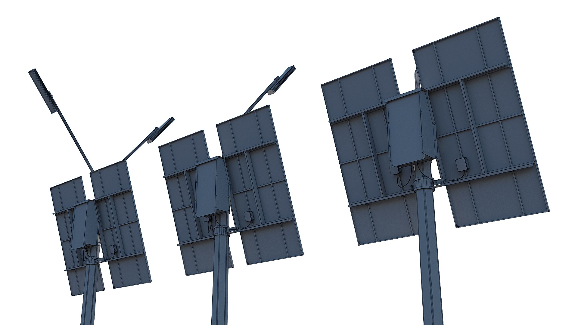 3D Solar Street Lamp Pack Model - TurboSquid 1746310