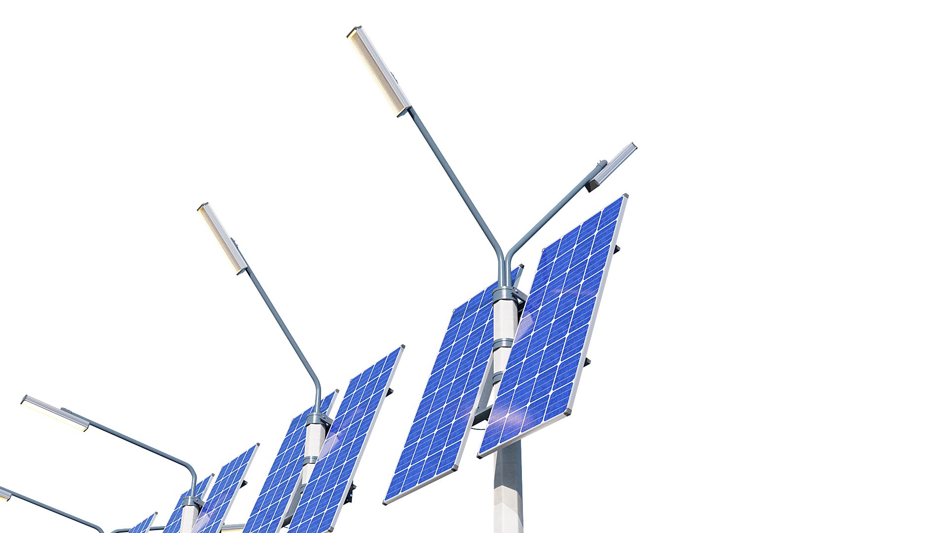 3D Solar Street Lamp Pack Model - TurboSquid 1746310