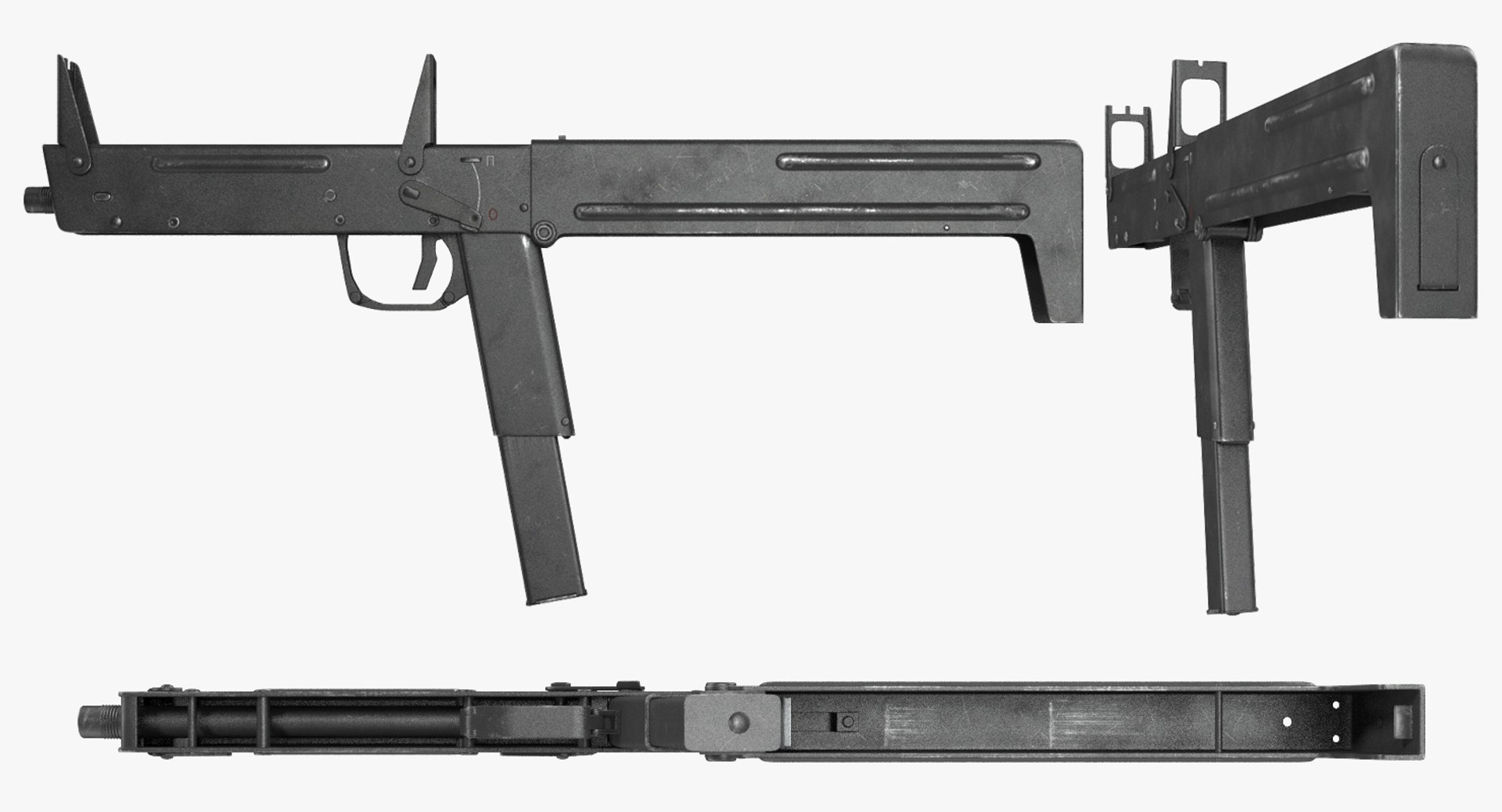 3D Model Machine Pistol Pp-90 Smg - TurboSquid 1150601