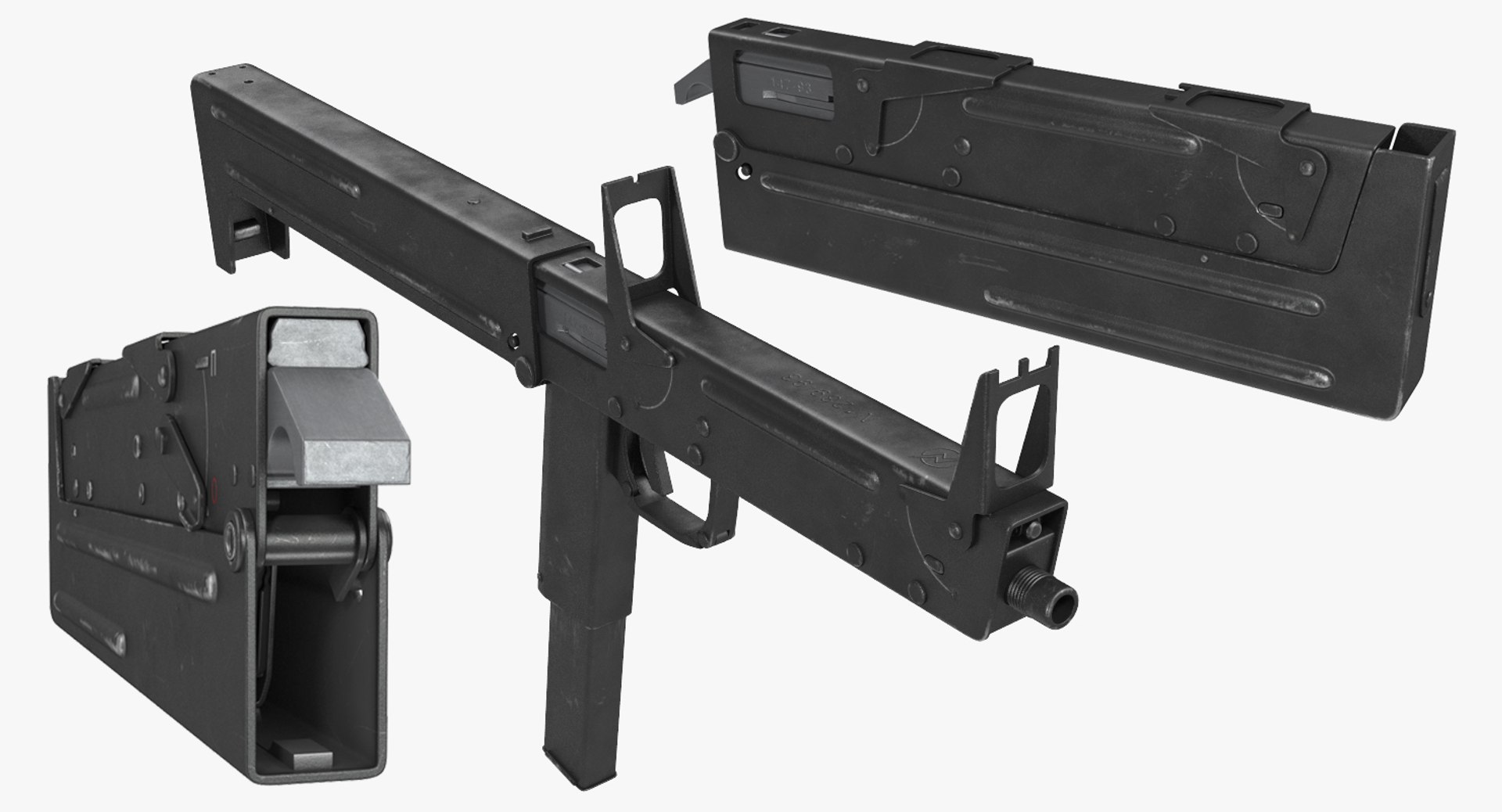 3D Model Machine Pistol Pp-90 Smg - TurboSquid 1150601