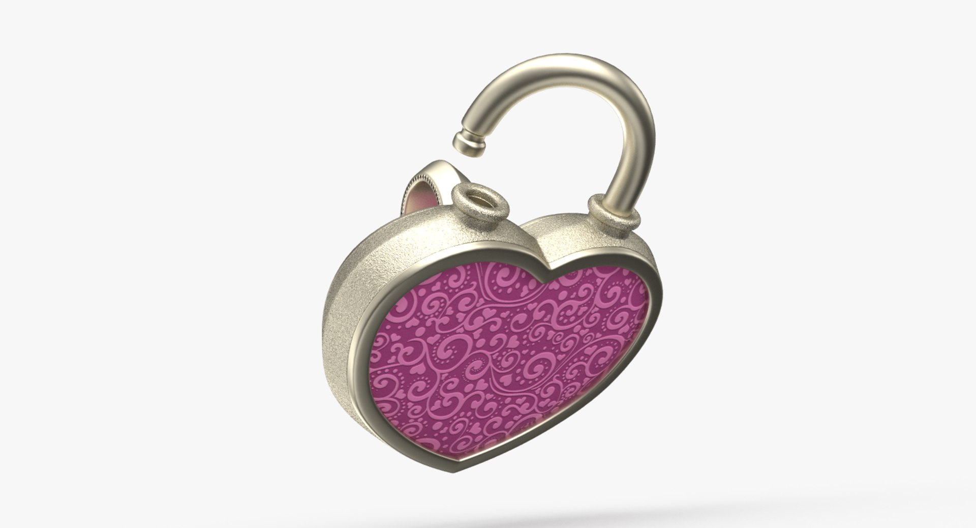 Heart Lock Silver 3D - TurboSquid 1243516