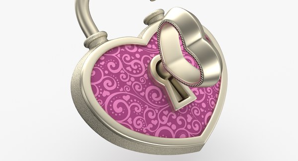 Heart lock silver 3D - TurboSquid 1243516