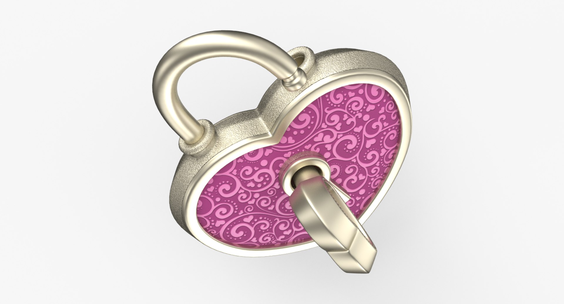 Heart Lock Silver 3D - TurboSquid 1243516