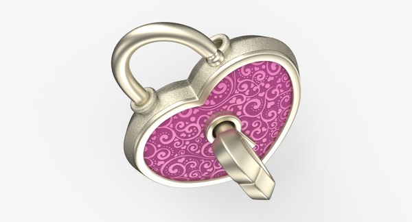 Heart lock silver 3D - TurboSquid 1243516