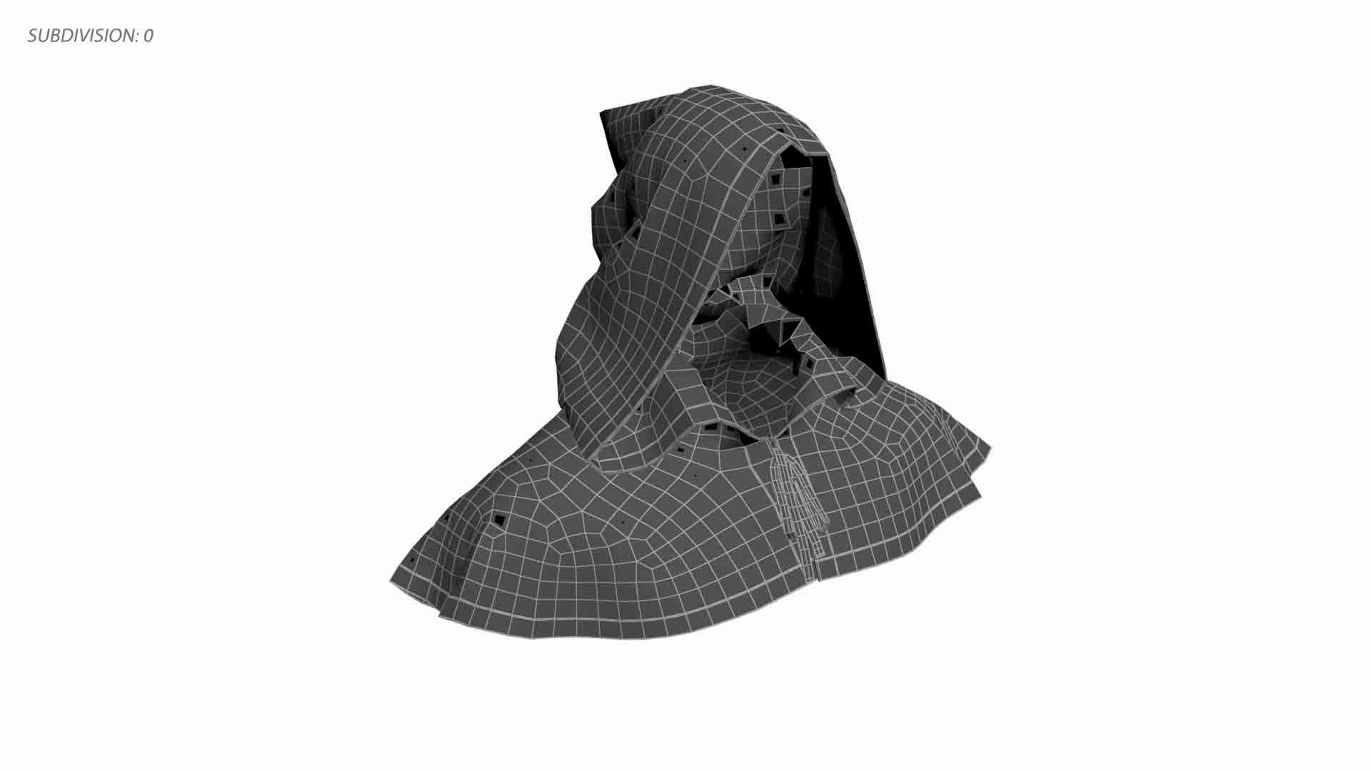 Grim Cowl Cloak Hood 3D Model - TurboSquid 2183578