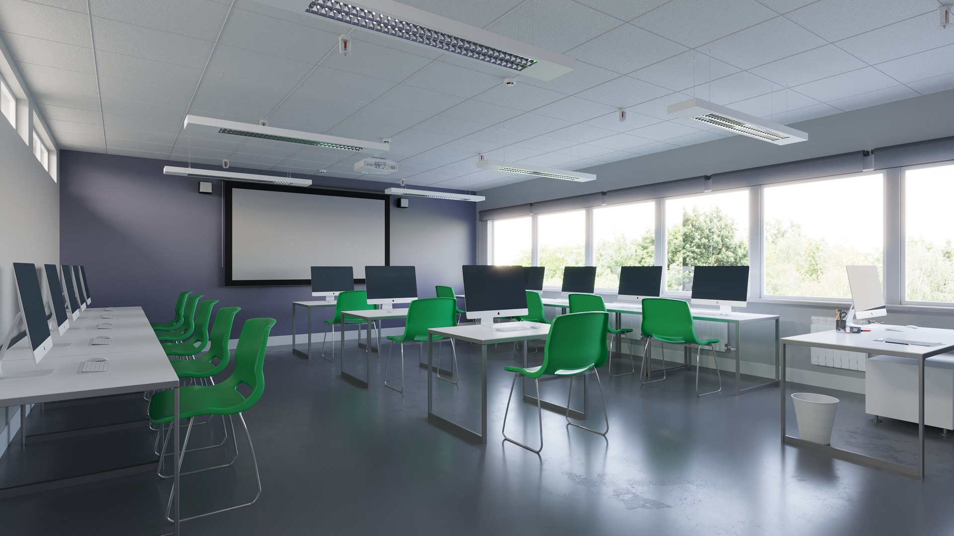 3D Computer Classroom - TurboSquid 1945159