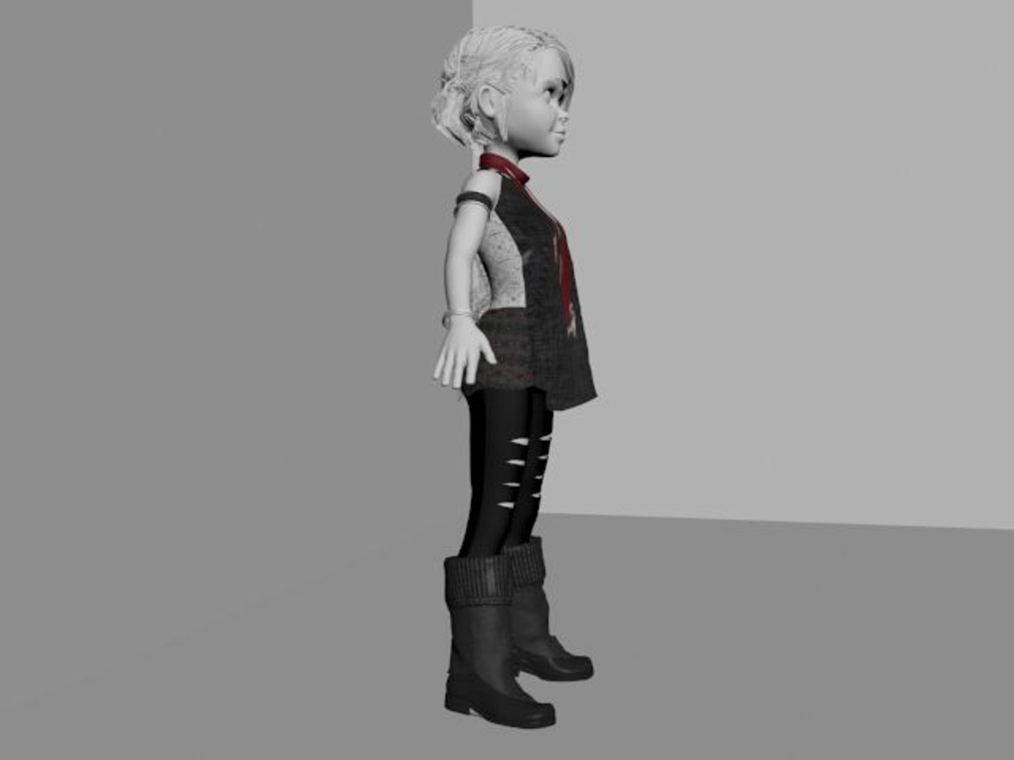 Goth Punk Toon 3D Model - TurboSquid 1567673