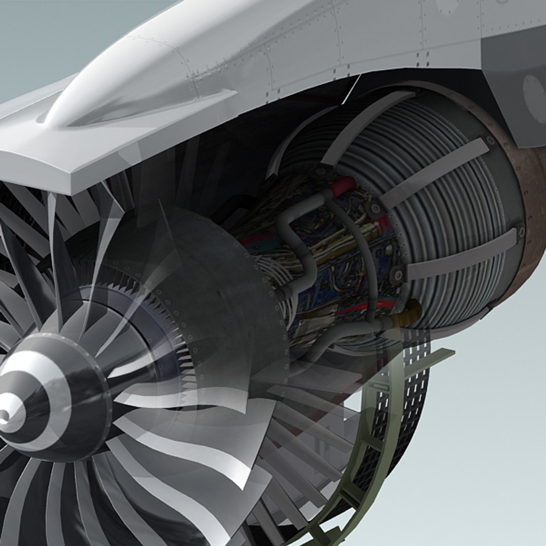 Genx-2b Jet Engine 3d Model