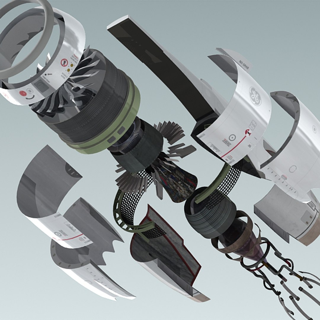 Genx-2b Jet Engine 3d Model