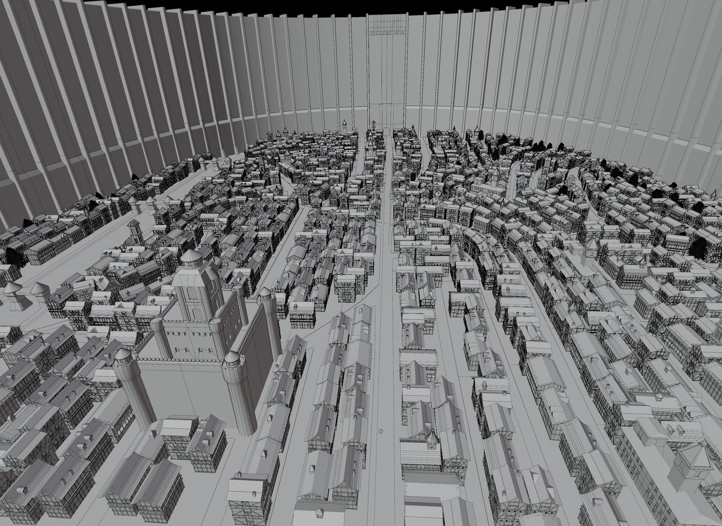 3d Ramparts Attack On Titan Model Turbosquid 1867225