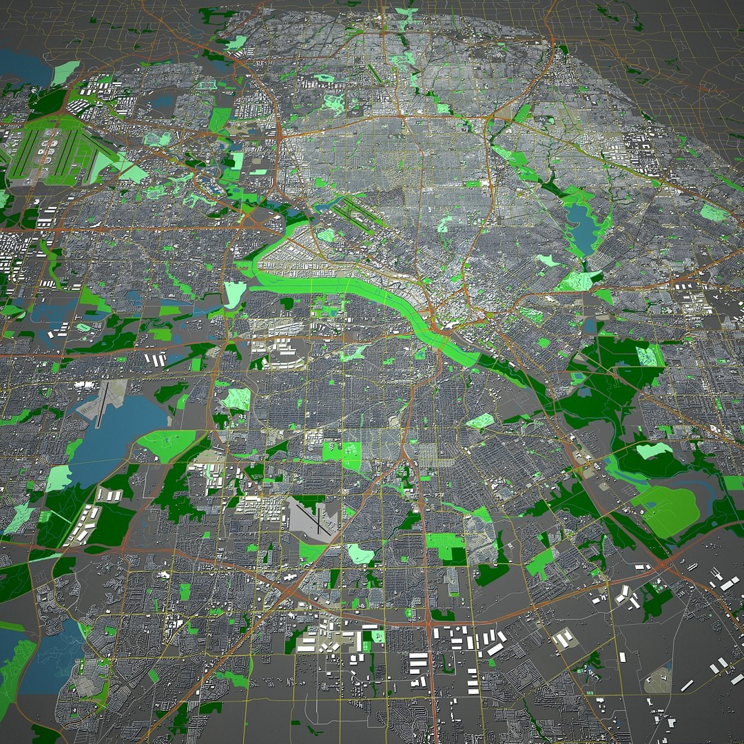 3D model dallas cityscape - TurboSquid 1474778