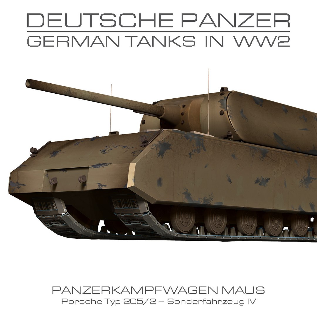 3d Maus - German Tank Model