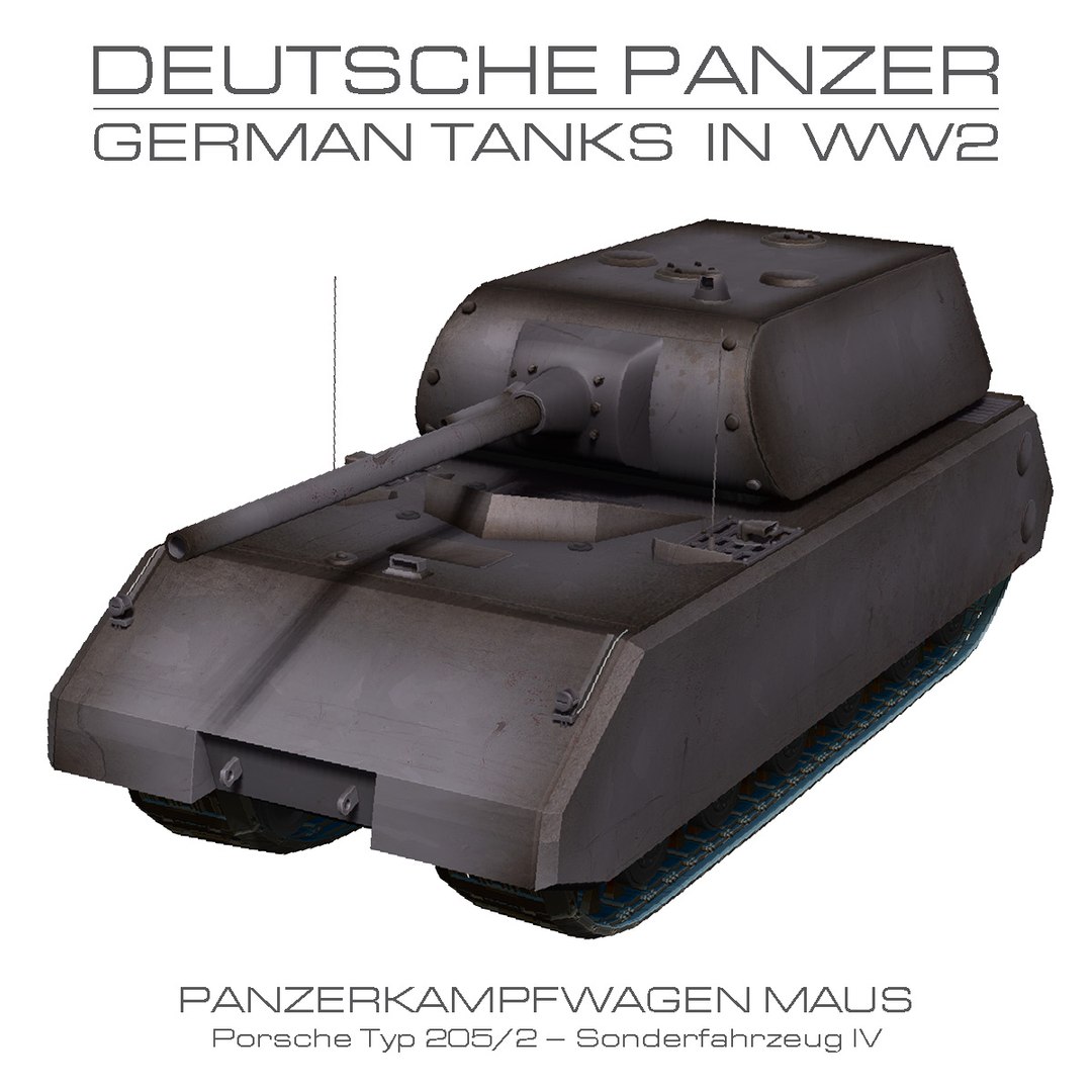 3d Maus - German Tank Model