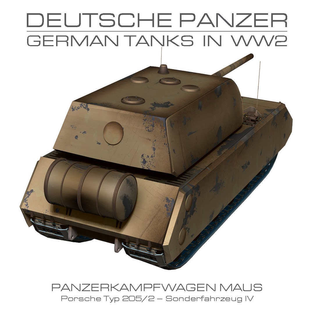 3d Maus - German Tank Model
