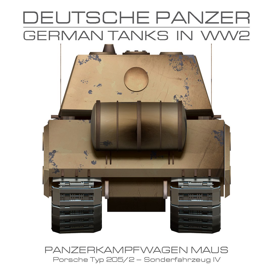 3d Maus - German Tank Model