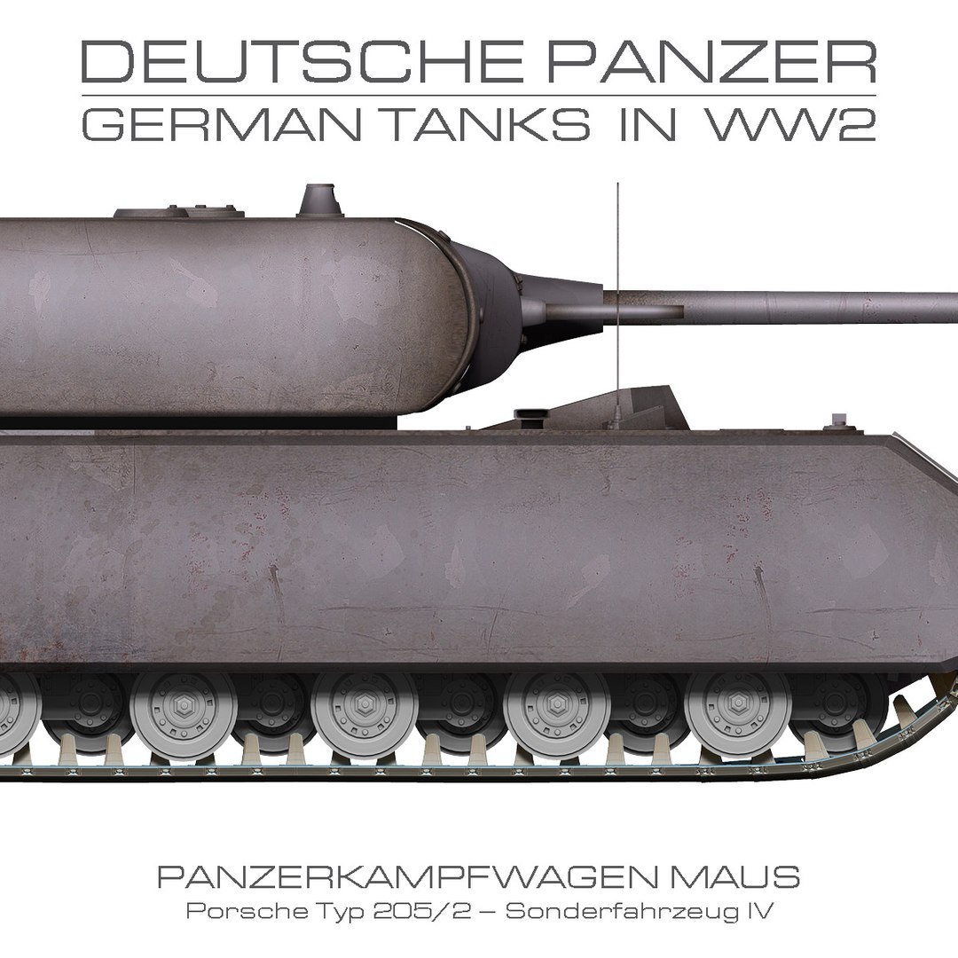 3d Maus - German Tank Model