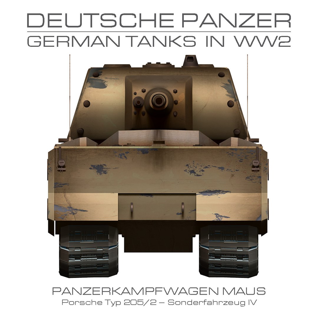 3d Maus - German Tank Model