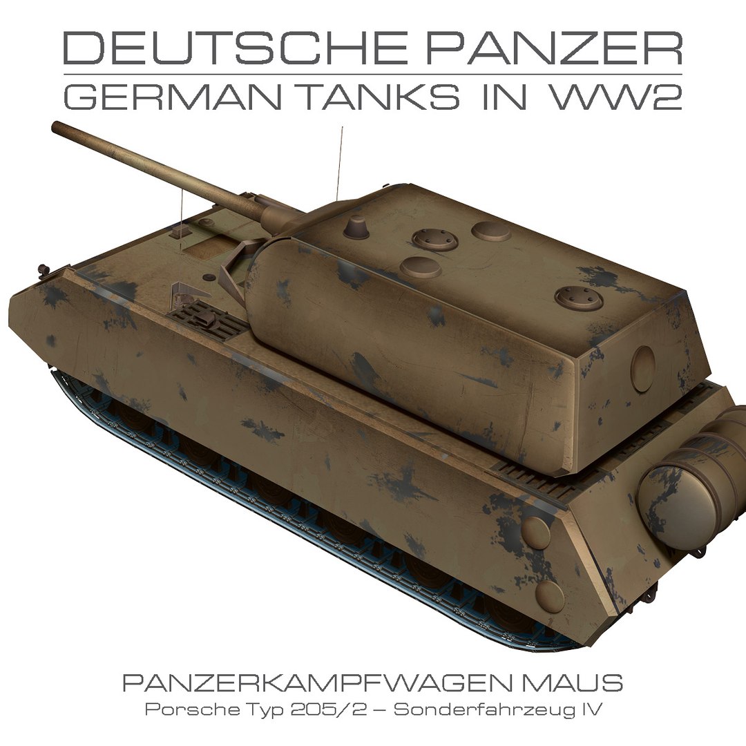 3d Maus - German Tank Model