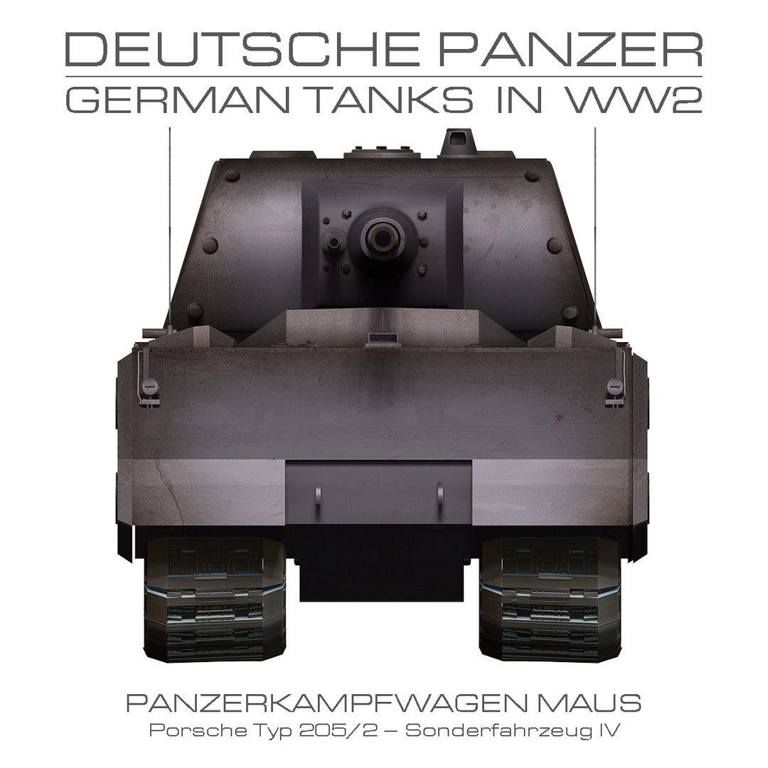 3d Maus - German Tank Model
