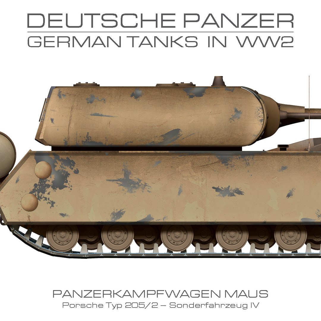 3d Maus - German Tank Model