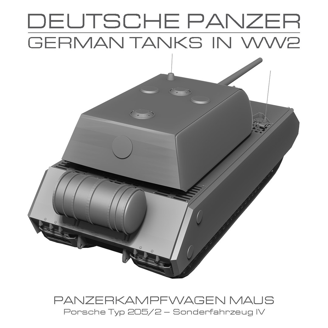 3d Maus - German Tank Model