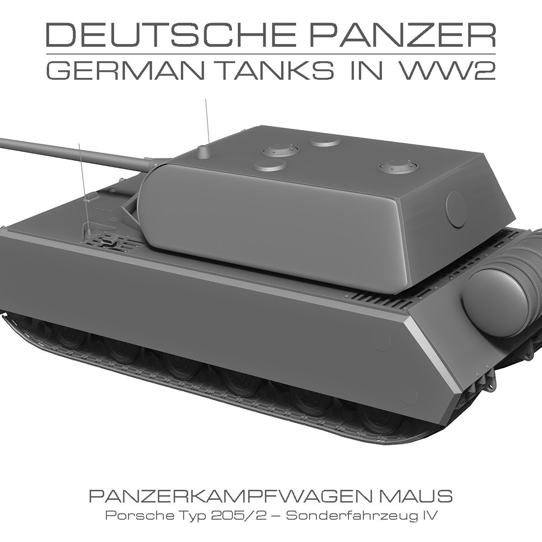3d Maus - German Tank Model