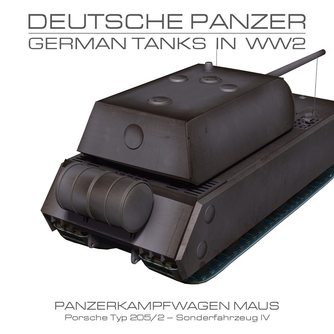 3d Maus - German Tank Model