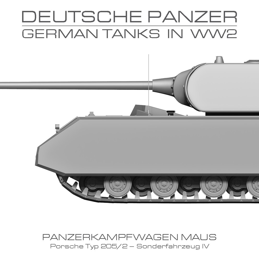 3d Maus - German Tank Model