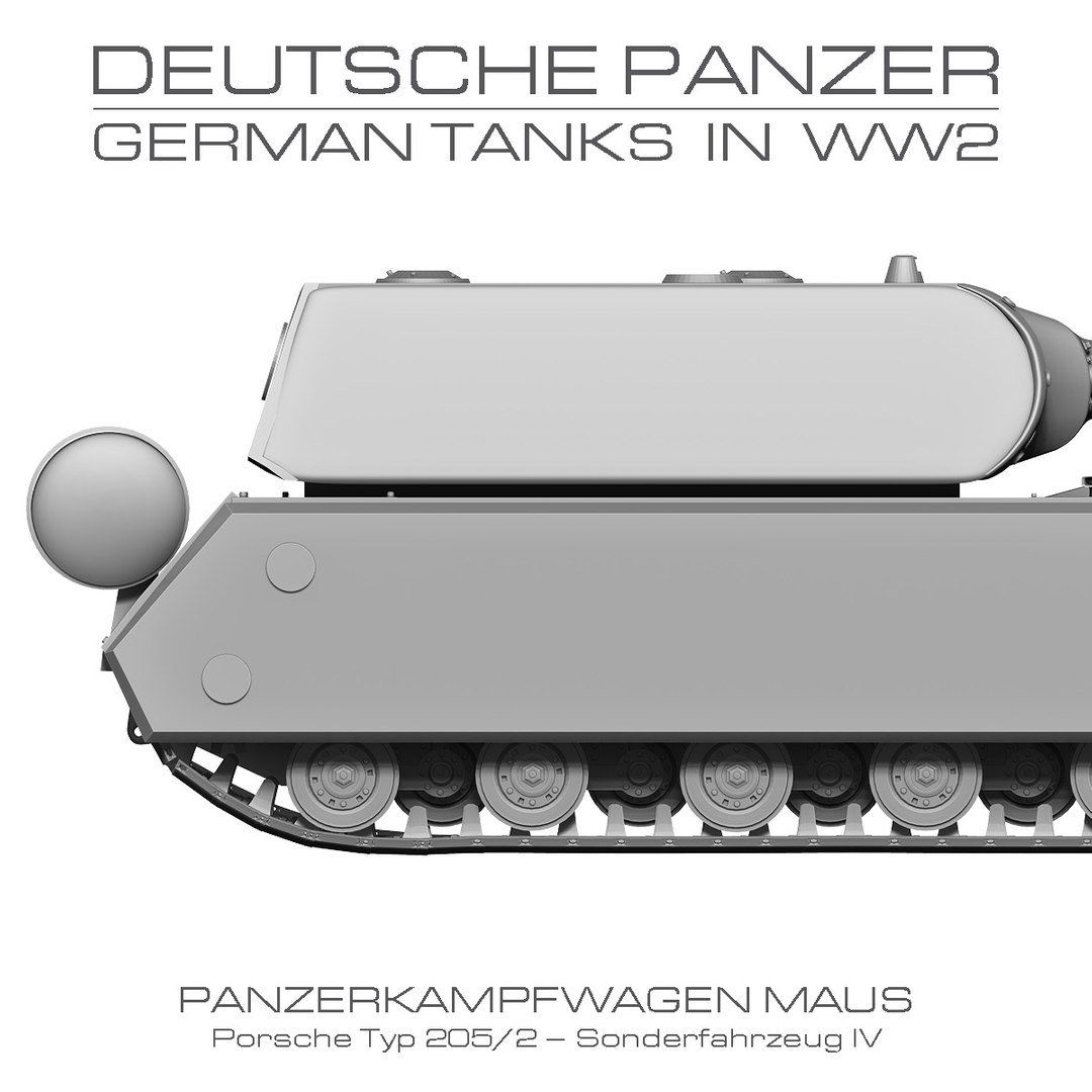 3d Maus - German Tank Model