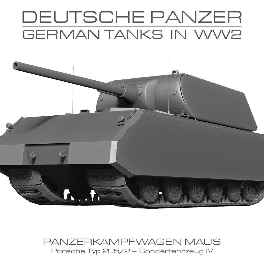 3d Maus - German Tank Model