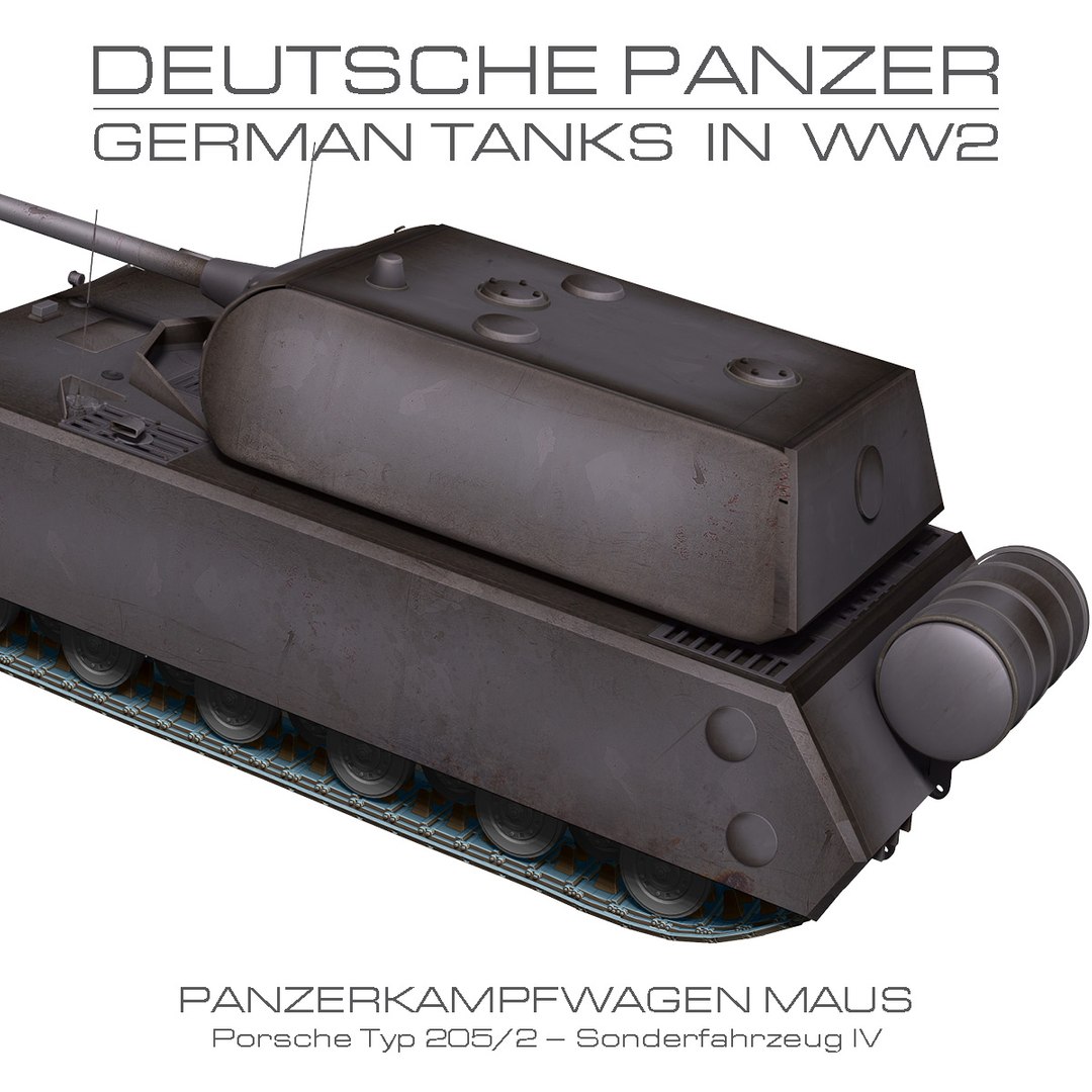 3d Maus - German Tank Model