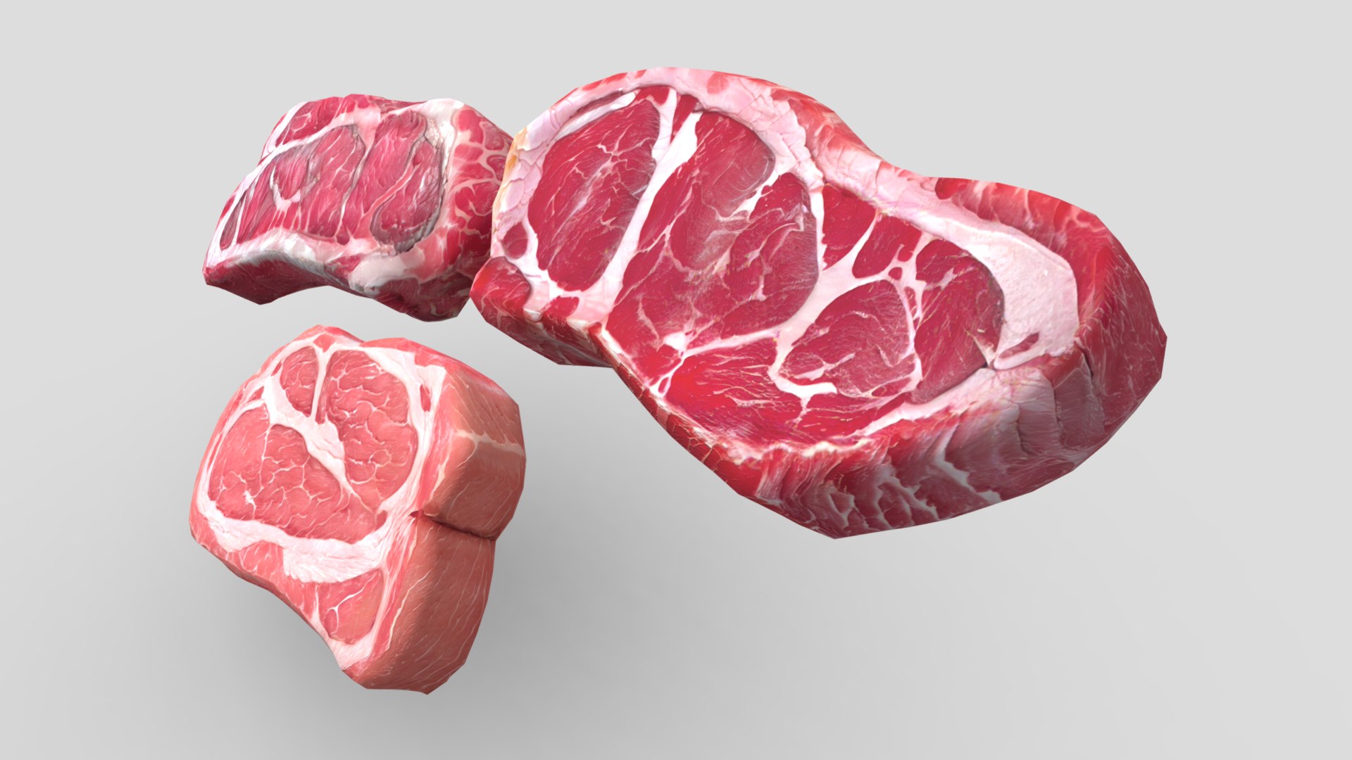 Raw Steak Pack 3D Model - TurboSquid 2219407